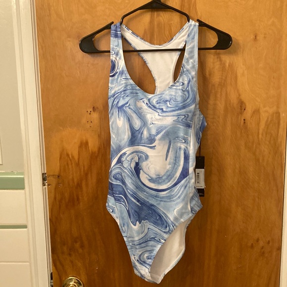 Nicole Miller | Swim | Nwt Nicole Miller Blue Tropical Swirl One Piece ...